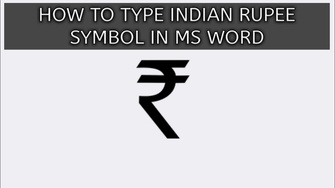 How To Type Rupee Symbol In Windows YouTube how-to-type-rupee-symbol-in-windows-youtube