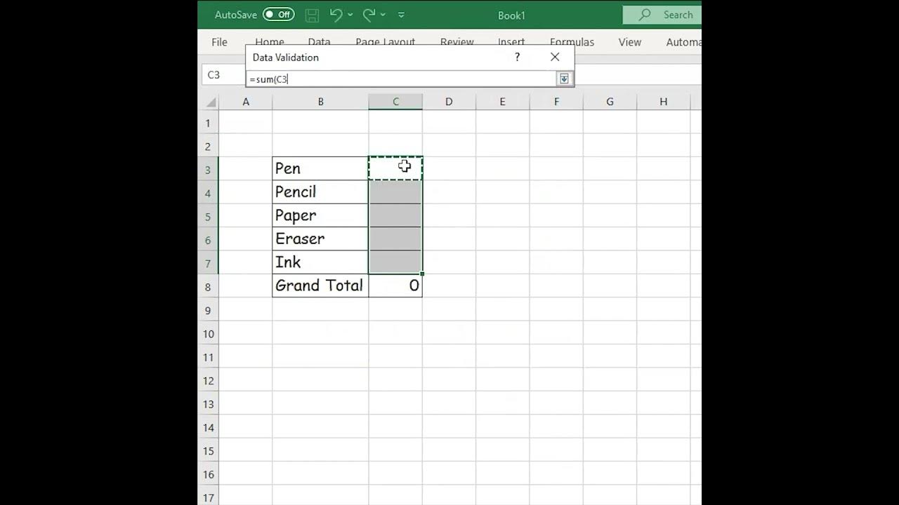 How to Set Budget Limits in Excel With Data Validation - YouTube