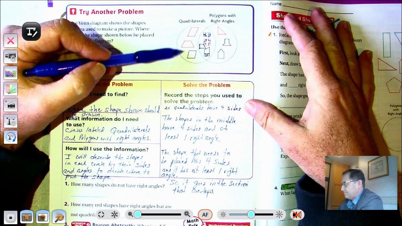3rd grade GO Math: Lesson 12.8 Problem Solving-Classify Plane Shapes pages 535-538 - YouTube