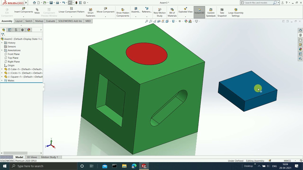 Mates in solidworks assembly , Standard Mates , concentric , coincident ...