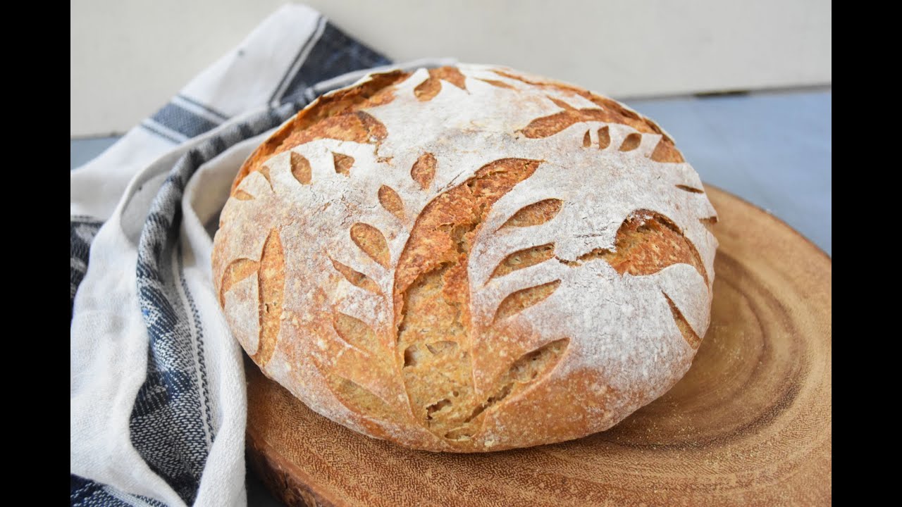 Spelt and rye sourdough bread - YouTube