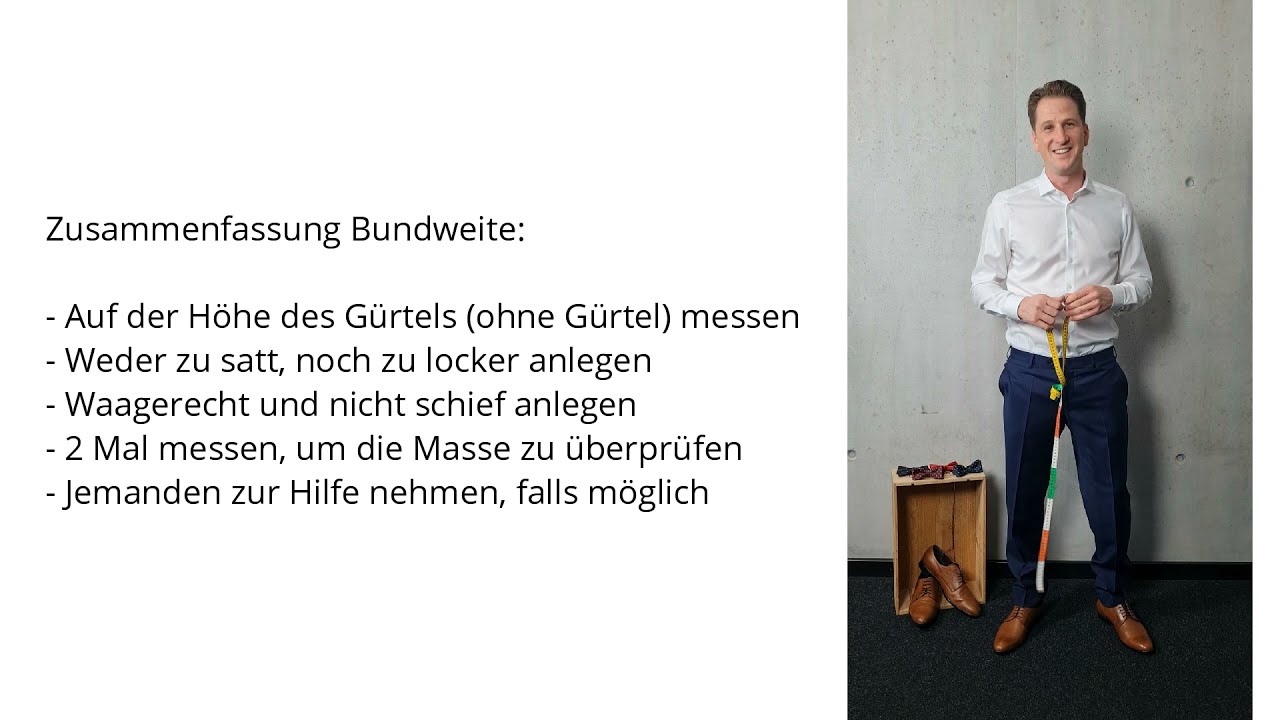 Bundweite richtig messen - YouTube