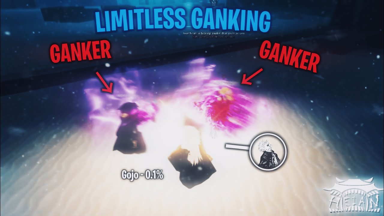 GOJO GOES GANKING WITH LIMITLESS ON HEIAN - YouTube