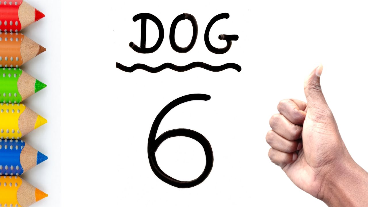 Turn 6 Into Dog || Dog Drawing || By Vtube art 99 - YouTube