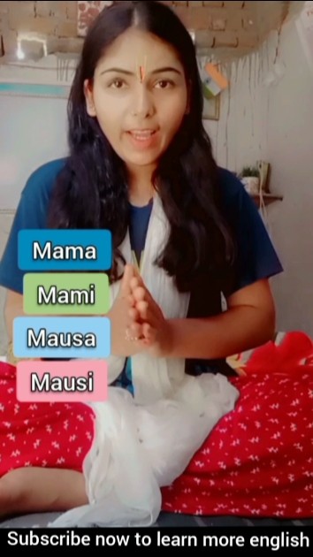 मामा,मामी,मौसा,मौसी को इंग्लिश में क्या कहते हैं? let's learn english with komal 👍 #english # ...