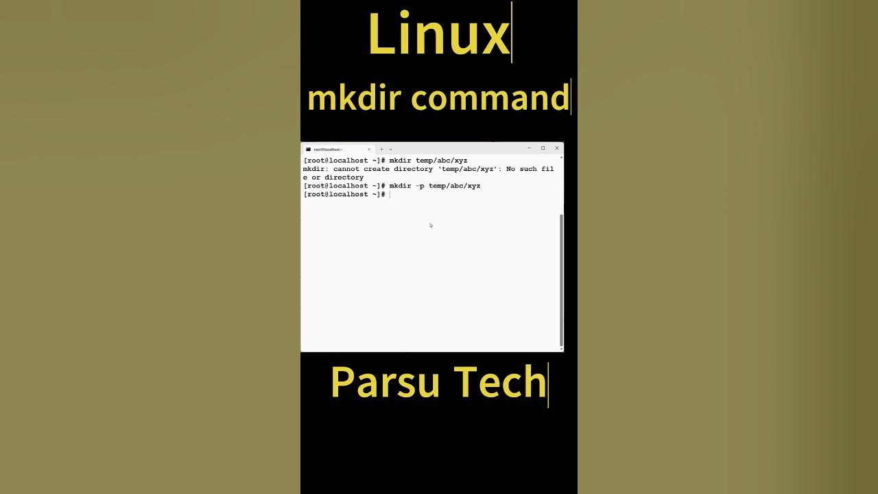 Linux Mkdir Command Part 3 Parsutech Linuxsystem Linux Linuxtutorial Unix Mkdir