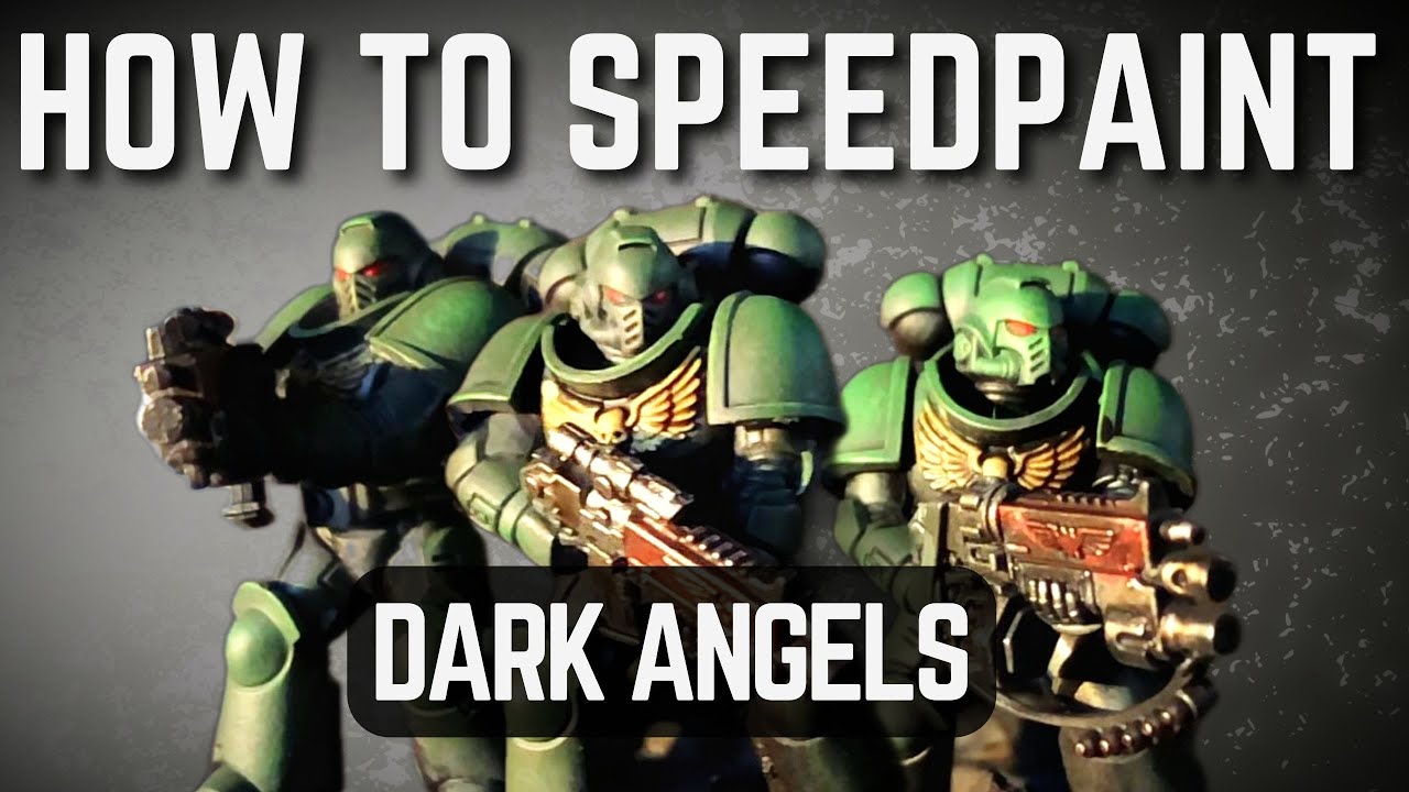 How to speed paint Dark Angels Space Marines for beginners - YouTube