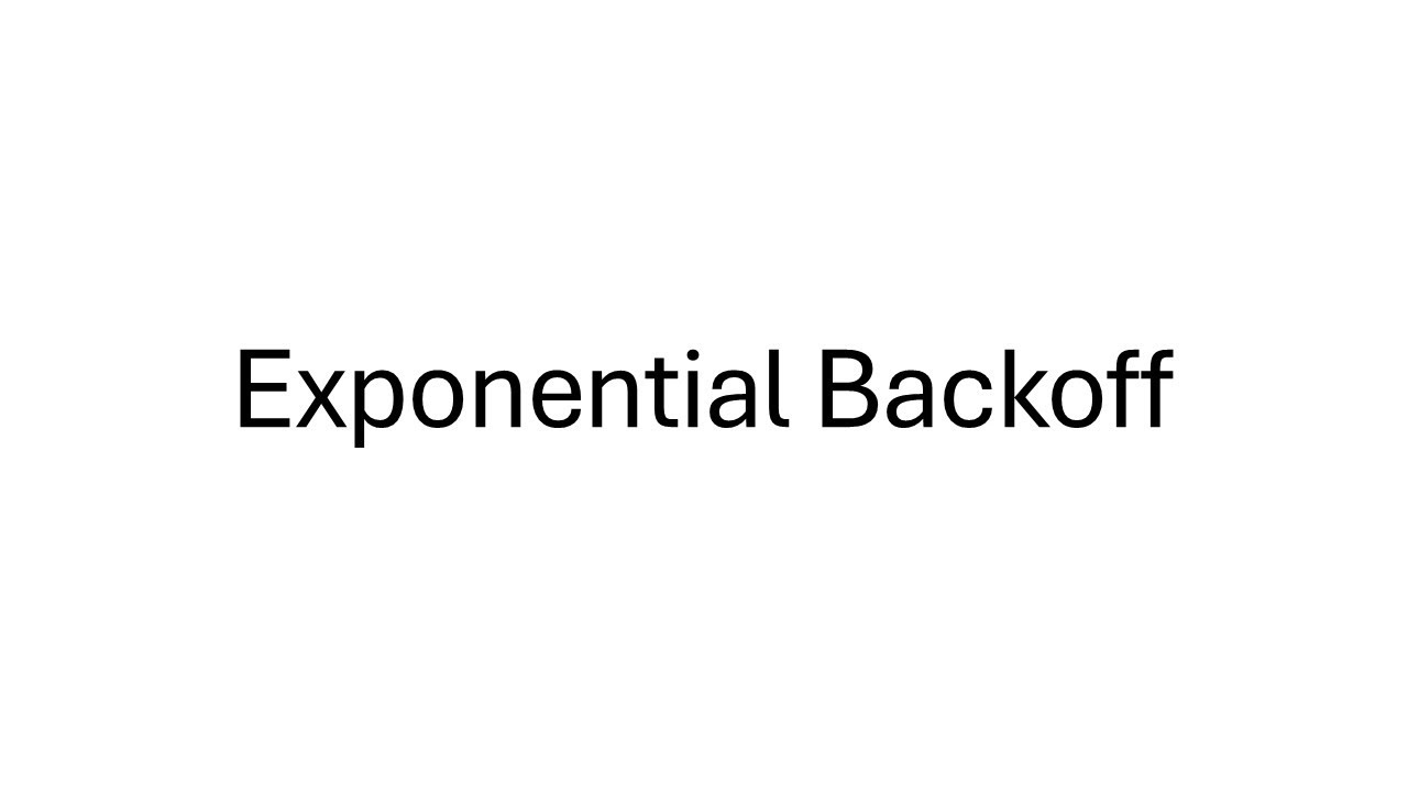 Exponential Backoff (Экспоненциальная отсрочка) - YouTube