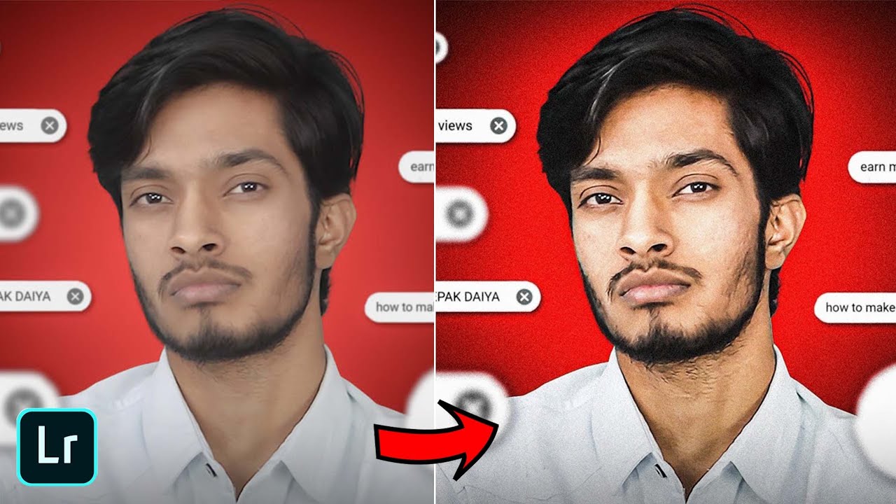 How I Color Grade my Yt Thumbnail with Lightroom - YouTube