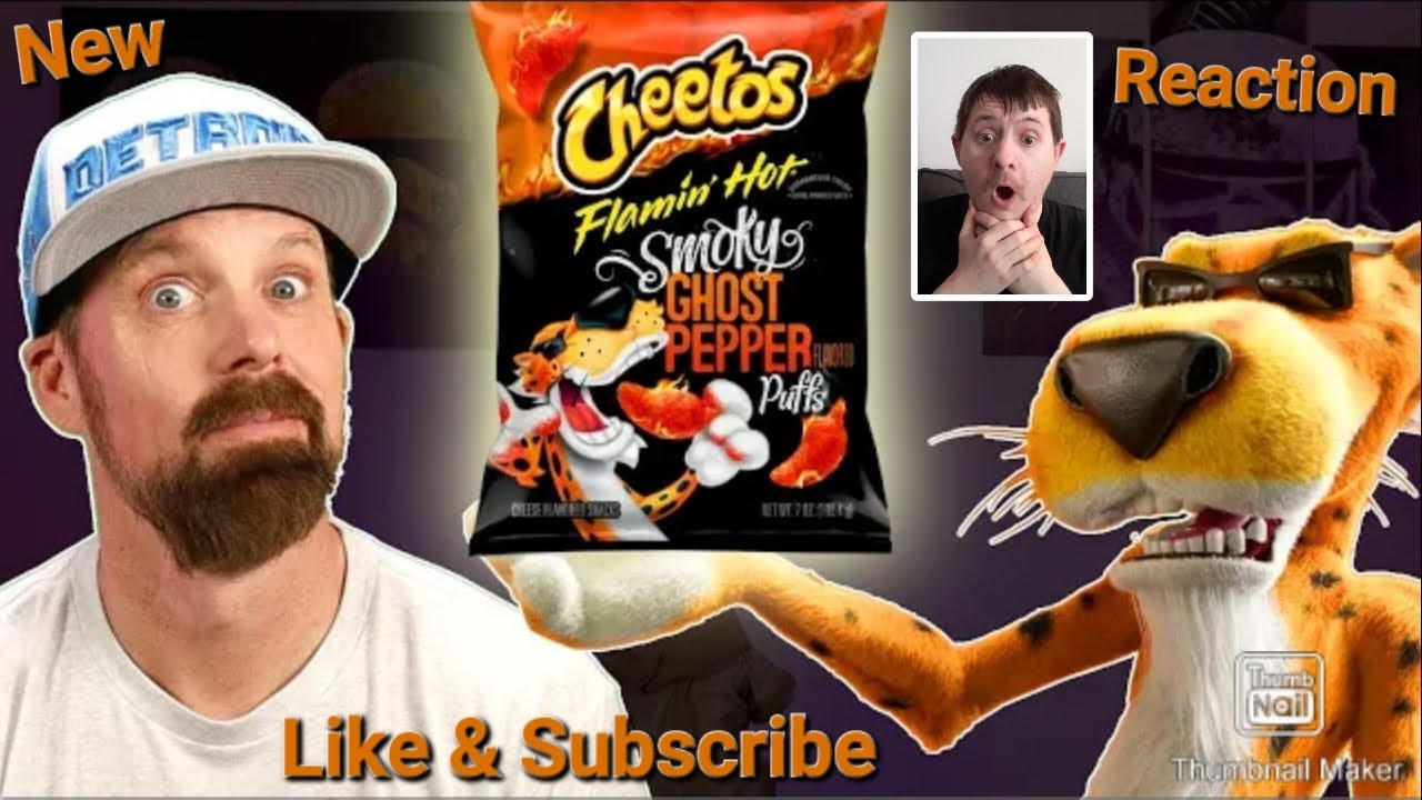 [Reaction] New Cheetos Flamin' Hot Smoky Ghost Pepper Puffs - YouTube