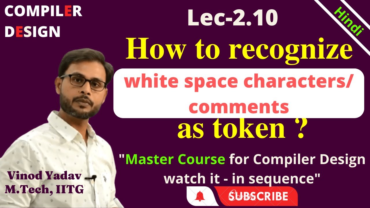 L2.10| Recognition of Tokens Compiler Design | Transition diagram for ...