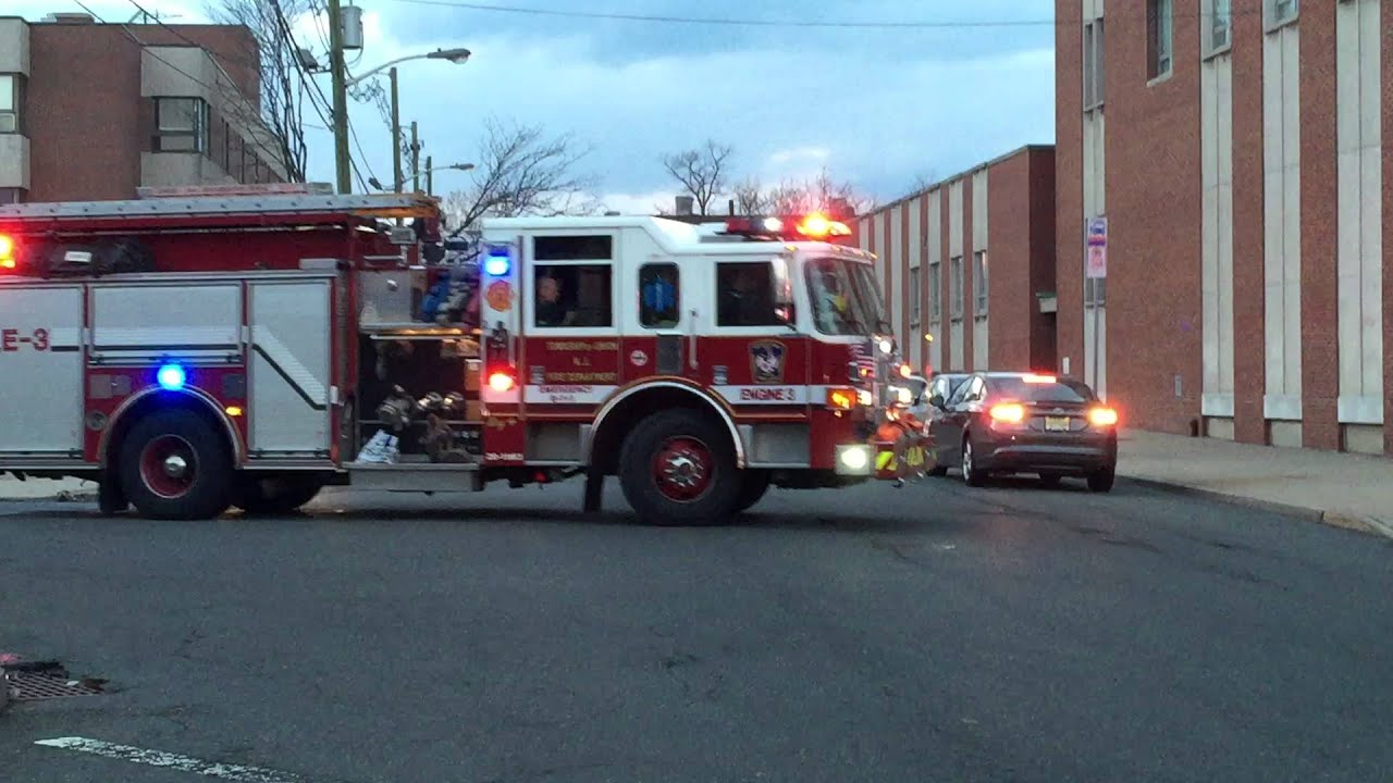 TOWNSHIP OF UNION FIRE DEPARTMENT ENGINE 3 TAKING UP FROM A 3RD ALARM ...