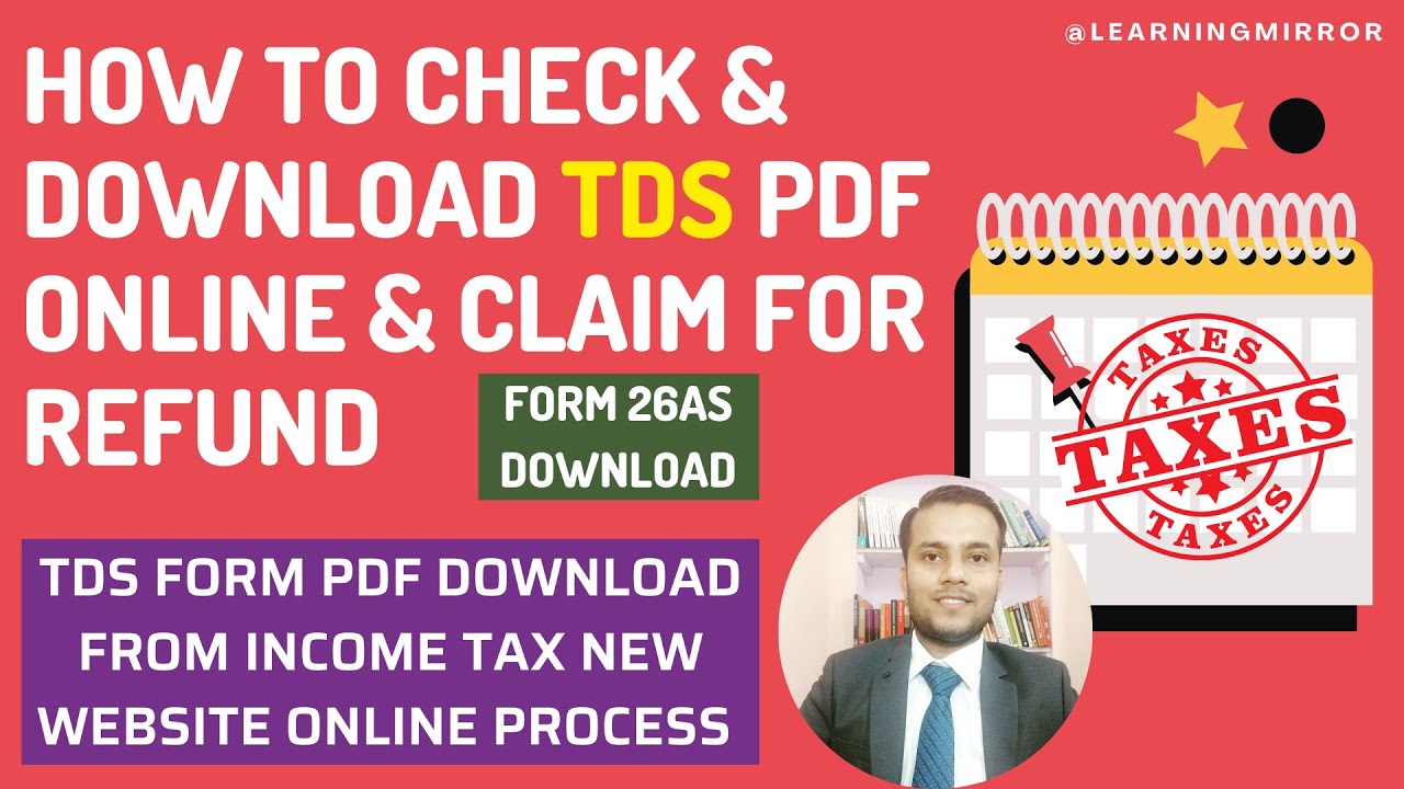 How to check TDS Amount Online | How to Download TDS PDF form from ...