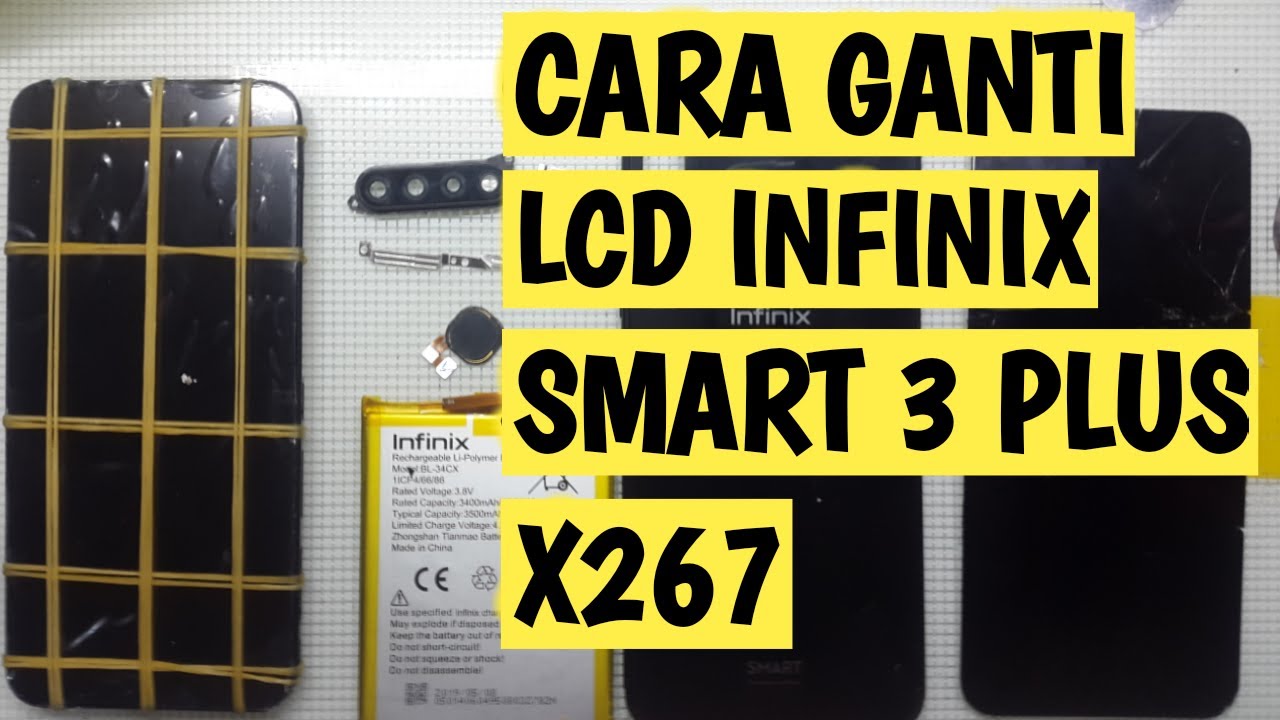 Cara ganti lcd infinix smart 3 plus X627 || JKS opreker handphone - YouTube