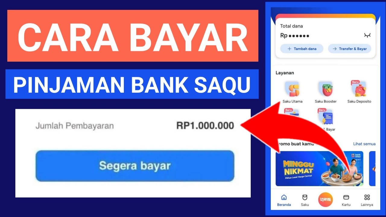 CARA BAYAR PINJAMAN BANK SAQU - YouTube