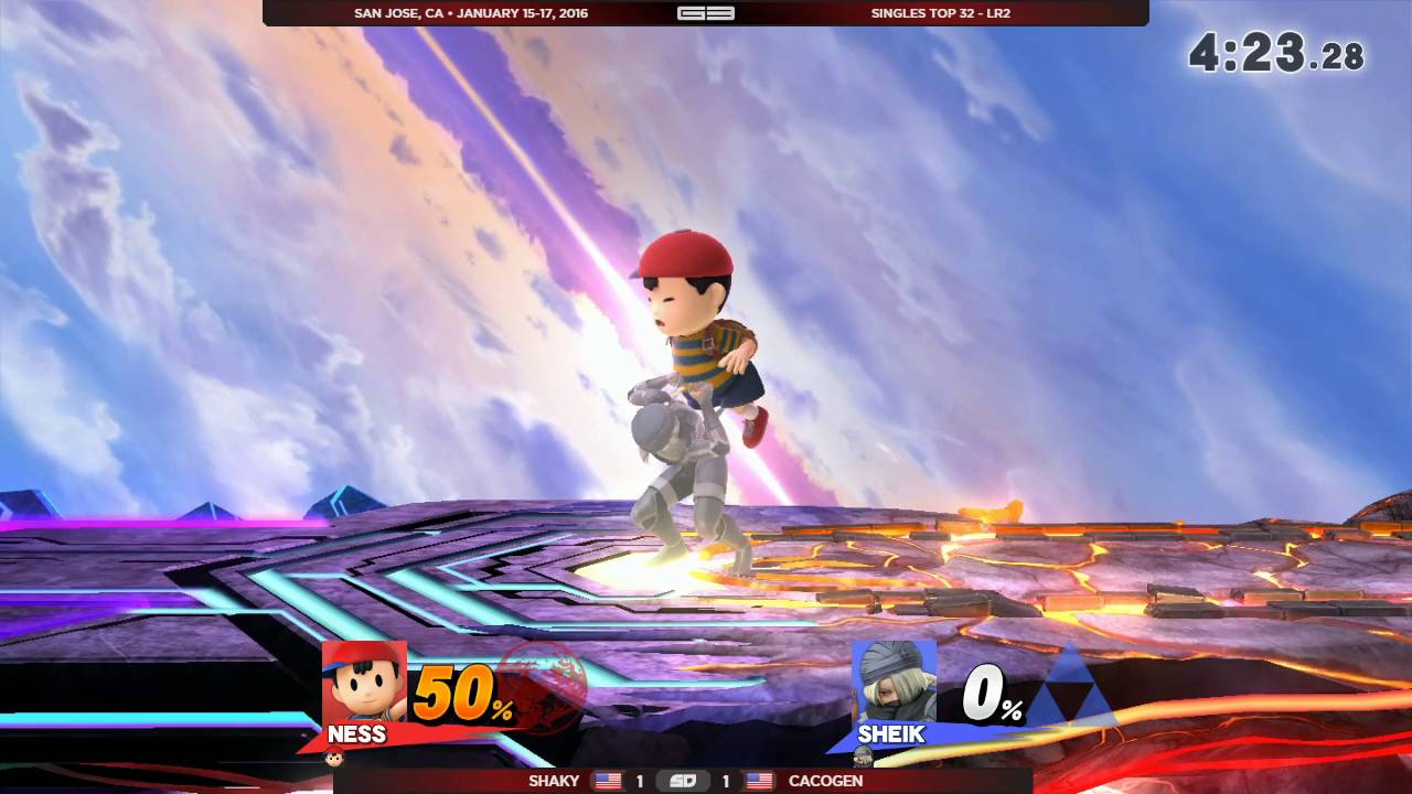 GENESIS 3 - Shaky (Ness) vs Cacogen (Sheik) - Wii U Singles Top32 LR2 ...