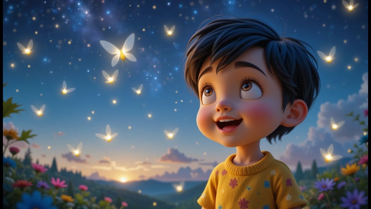 Let’s Chase the Firefly and Count the Stars Rhyme Song | Popular ...
