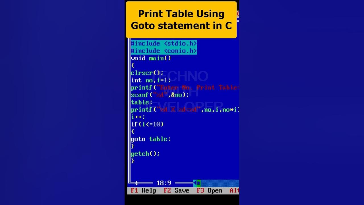Goto Statement In C Part 97 C Programming Ytshorts Youtubeshorts