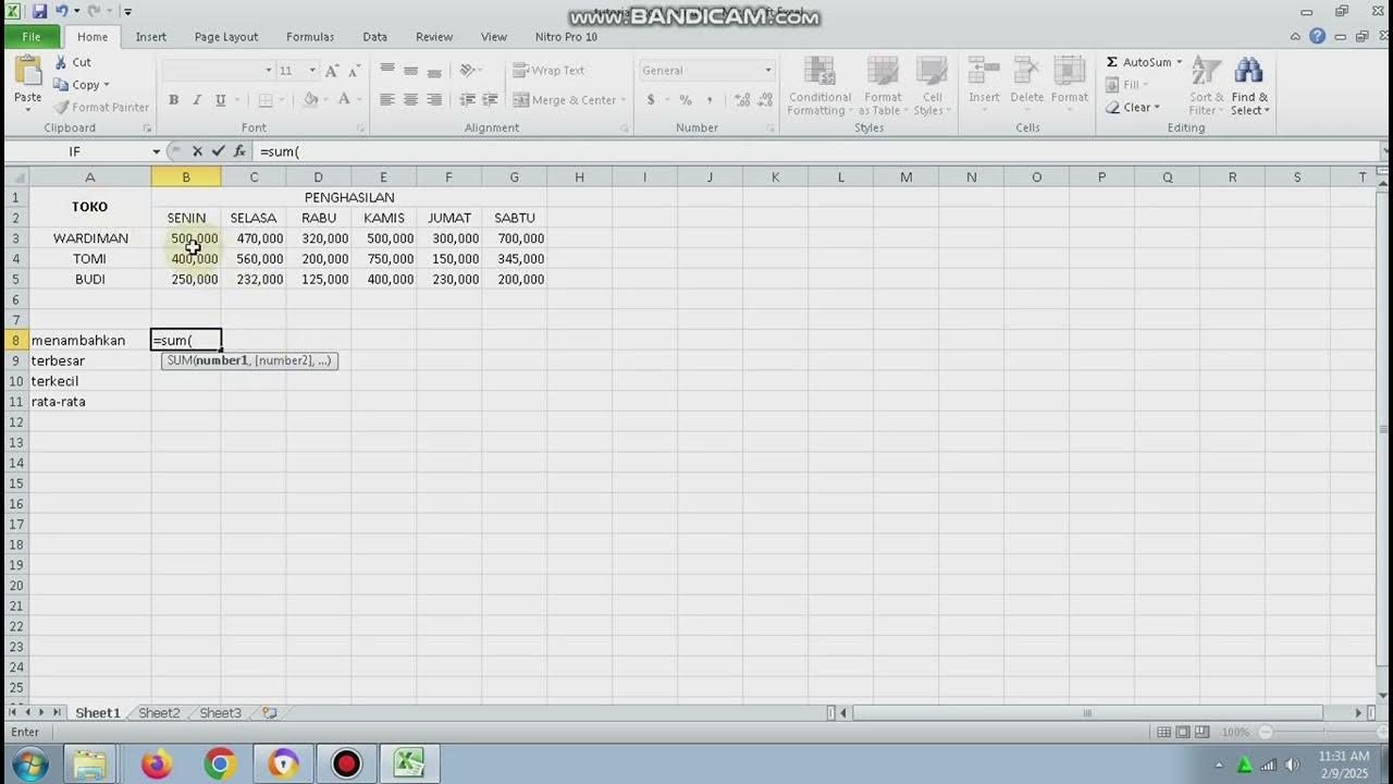 TUTORIAL EXCEL UNTUK PEMULA || PART 1 - YouTube