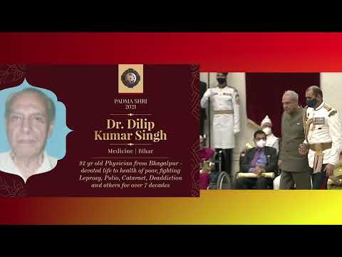 President Kovind presents Padma Shri to Dr Dilip Kumar Singh for Medicine