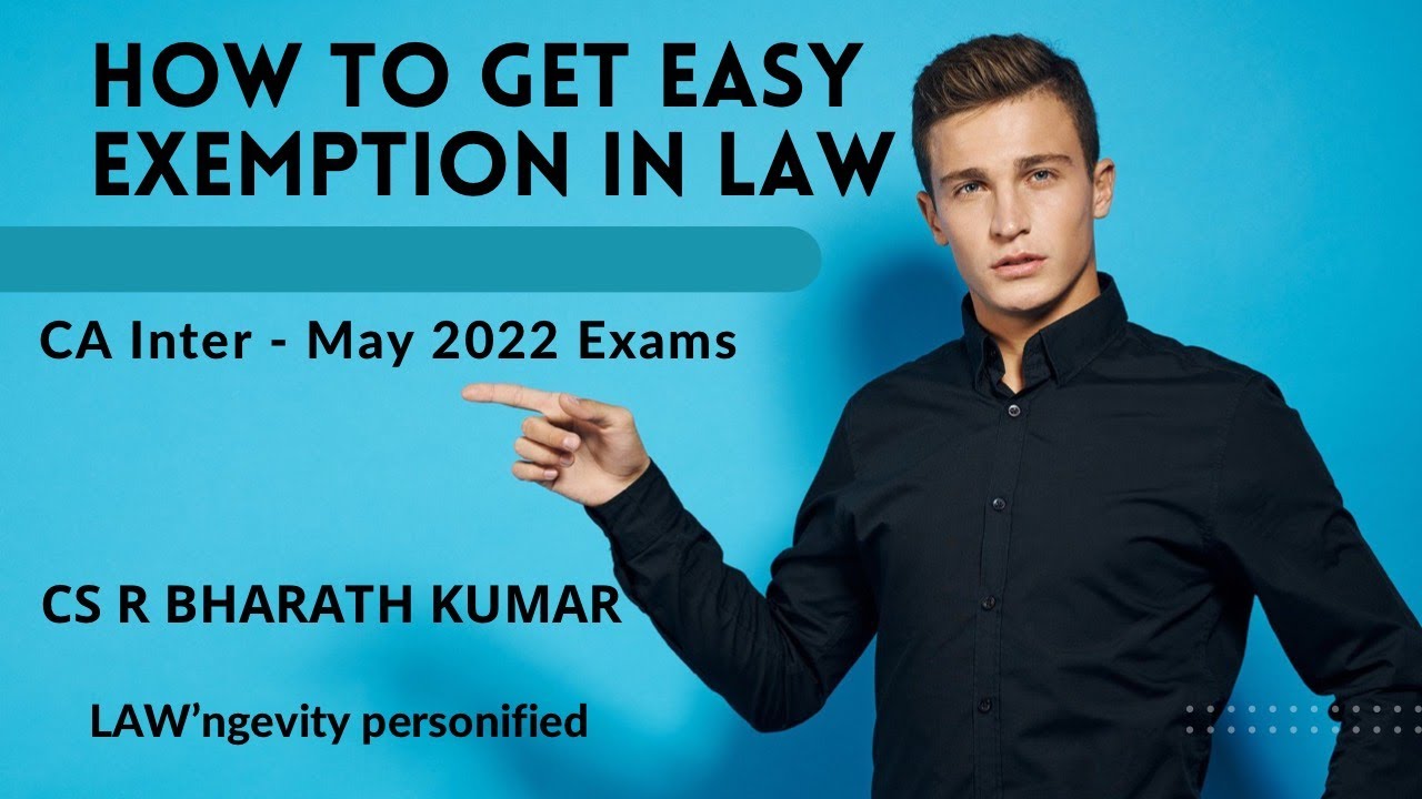 How to get easy exemption in LAW - YouTube