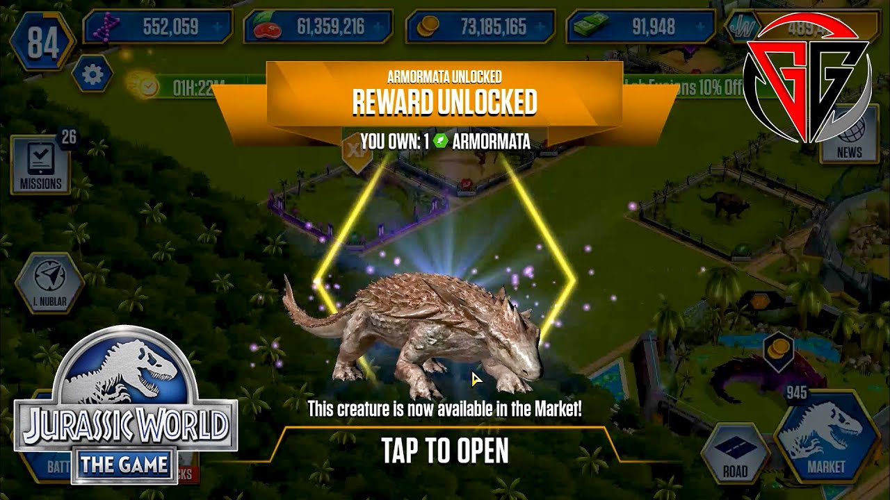 ARMORMATA UNLOCKED | Jurassic World The Game - YouTube