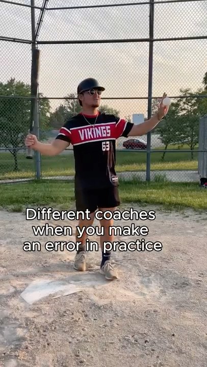Different coaches when you make and error in practice | #baseball # ...