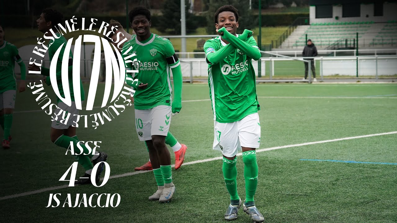 ASSE 4-0 JS Ajaccio : les quatre buts des Verts - YouTube