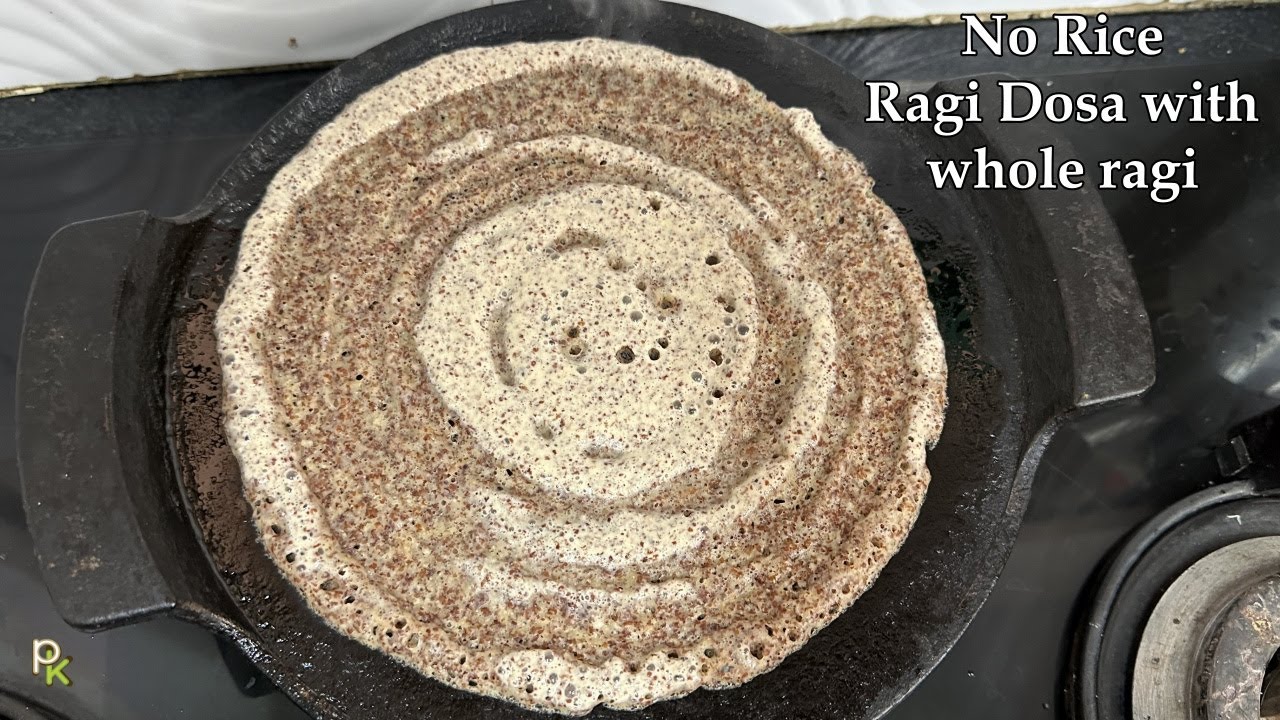 No Rice Ragi Dosa with Whole Ragi-Keppai Dosai Recipe-Soft Finger ...