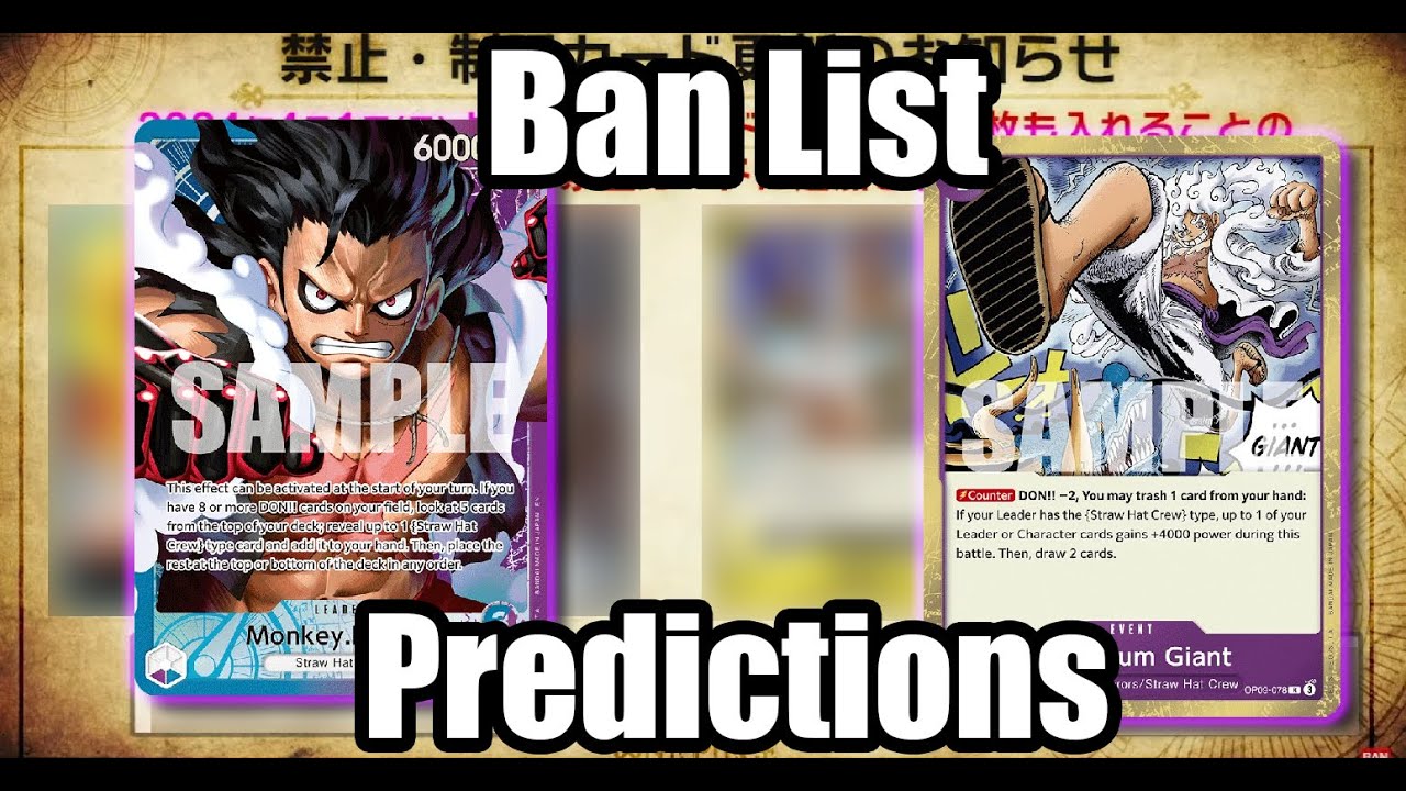 [OP12] What NEEDS to be BANNED? August Ban List Predictions | One Piece ...