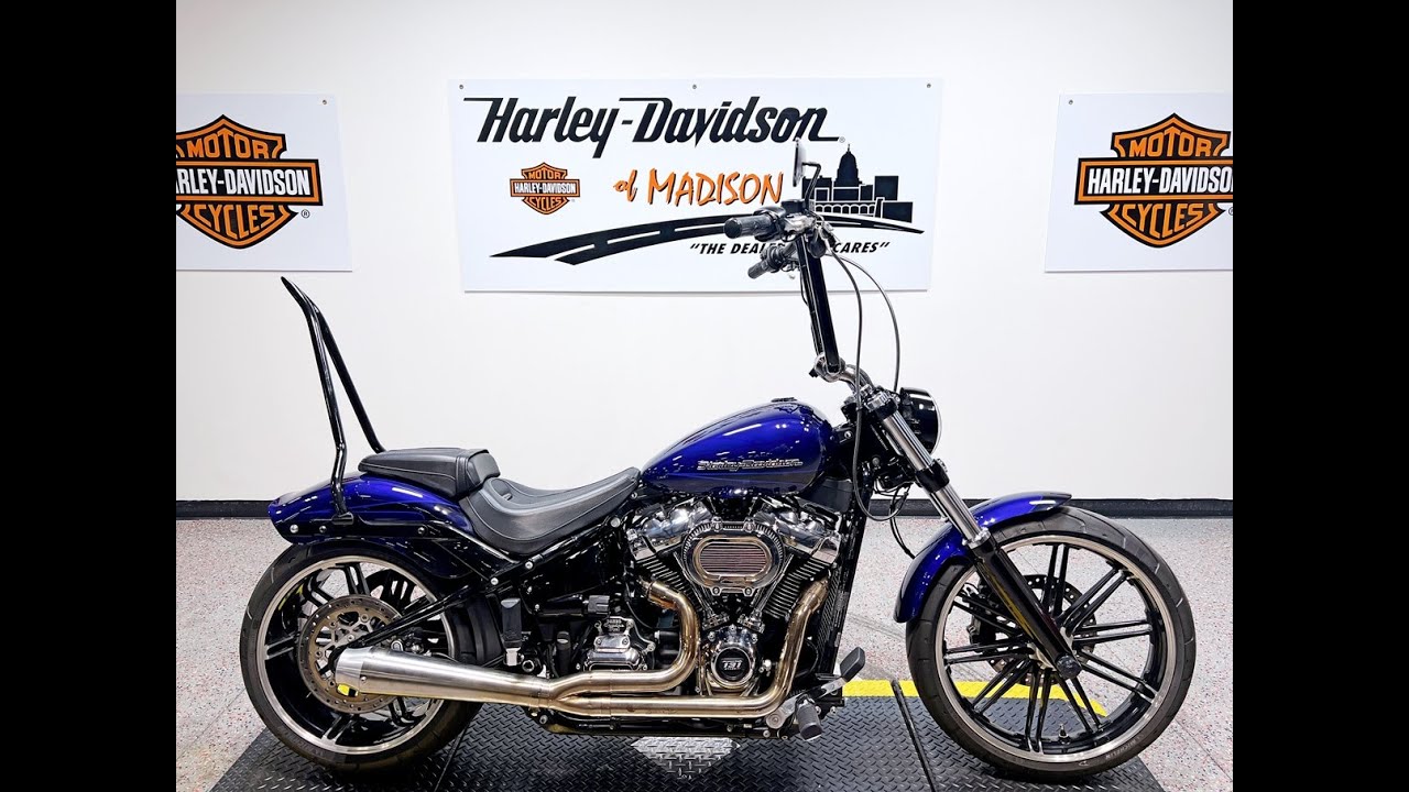 2020 Harley Davidson Breakout 131 FXBRS 11,844 Miles Zephyr Blue Black ...