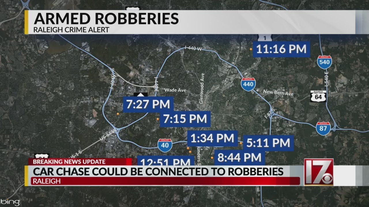 2 arrested after chase are linked to 14 robberies in Raleigh, police ...