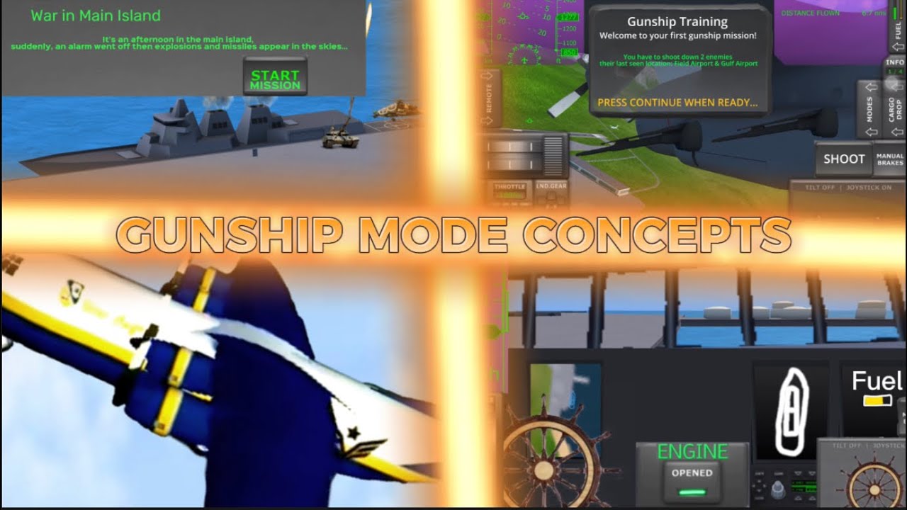 Turboprop Flight Simulator Gunship Concepts | BLUE ANGELS C-130/GUNSHIP MISSIONS/DRIVABLE SHIP ...