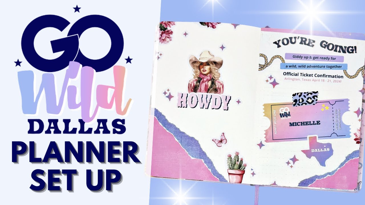 PLAN WITH ME | GO WILD DALLAS 2024 JOURNAL/PLANNER SET UP PART 1 - YouTube