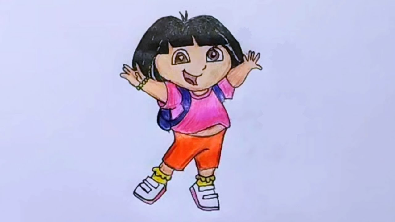 Dora the Explorer | How to Draw Dora the Explorer | Drawing Tutorial ...