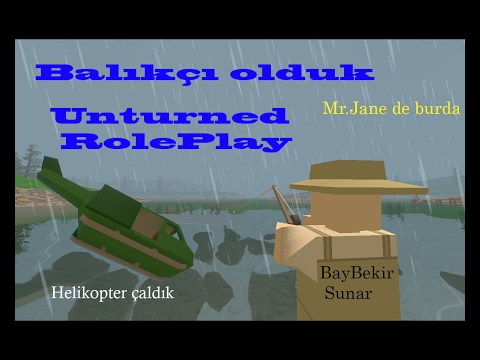 Askeriyeden helikopter çaldık [UNTURNED RP Balıkçı olduk Mr.Jane ile birlikte]