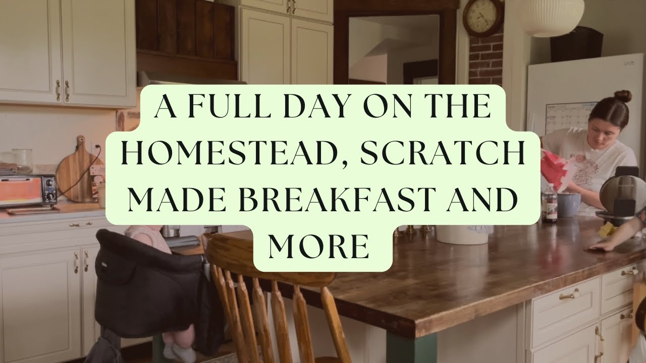 A Full Day On The Homestead, Scratch Made Breakfast And Projects! - YouTube
