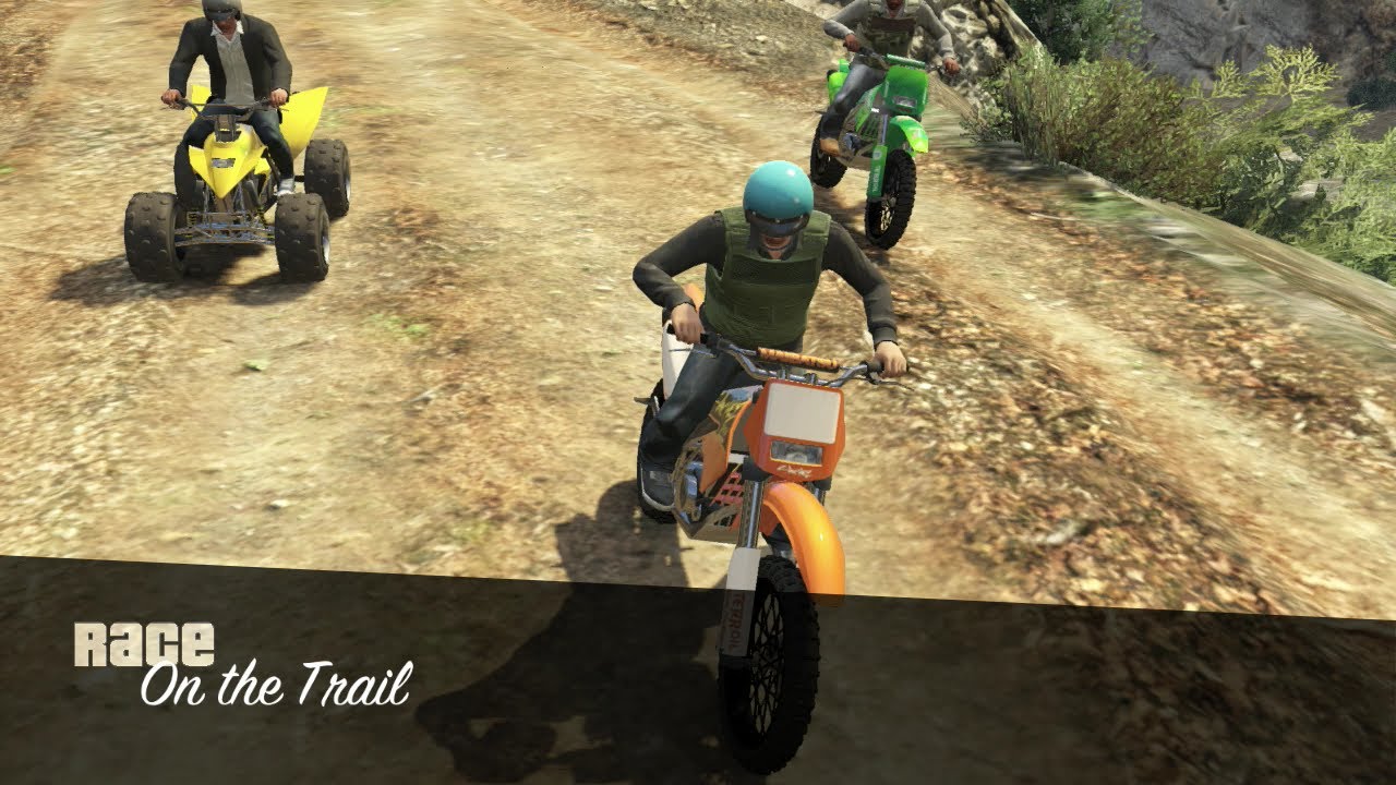 Grand Theft Auto V: Race, On The Trail (Dirtbikes/ATV's) - YouTube