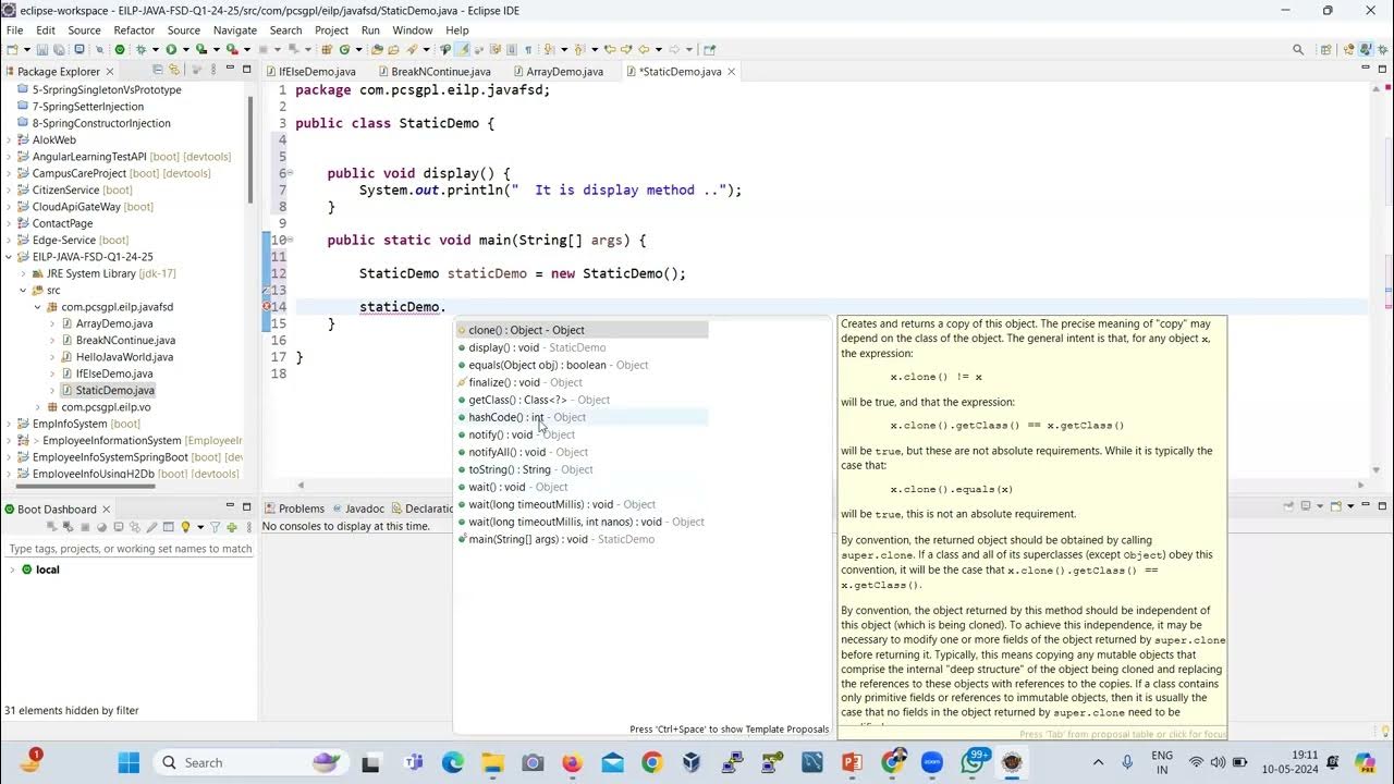 #Lecture-3 | EILP-JAVA-FSD-FYQ1-24-25| Static Variable and Function - YouTube