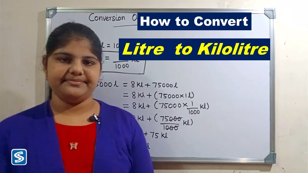Litre l To Kilolitre kl How To Convert Litre To Kilolitre Litre l To Kilolitre kl How To Convert Litre To Kilolitre