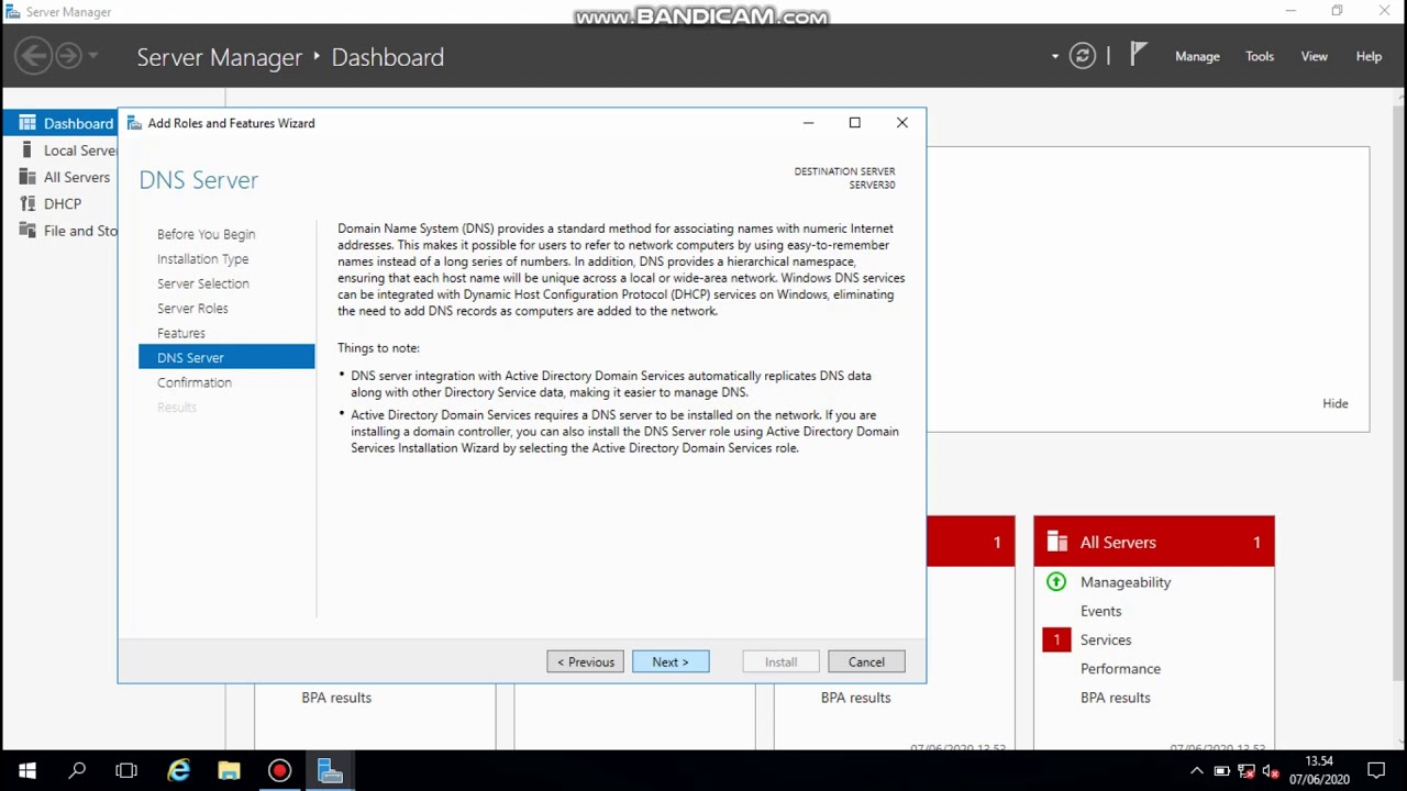 INSTALL & KONFIGURASI (DHCP, DNS, IIS) dan WEB MAIL pada WINDOWS SERVER ...