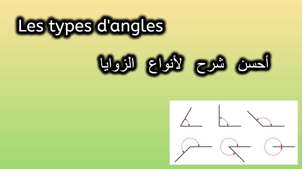 Les types d'angles أحسن شرح للزوايا رياضيات أولى إعدادي - YouTube