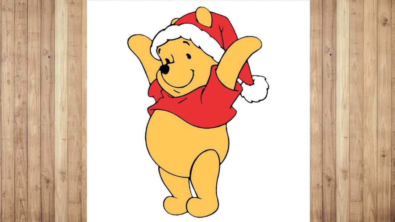 How to draw santa Winnie the pooh | christmas Special - YouTube