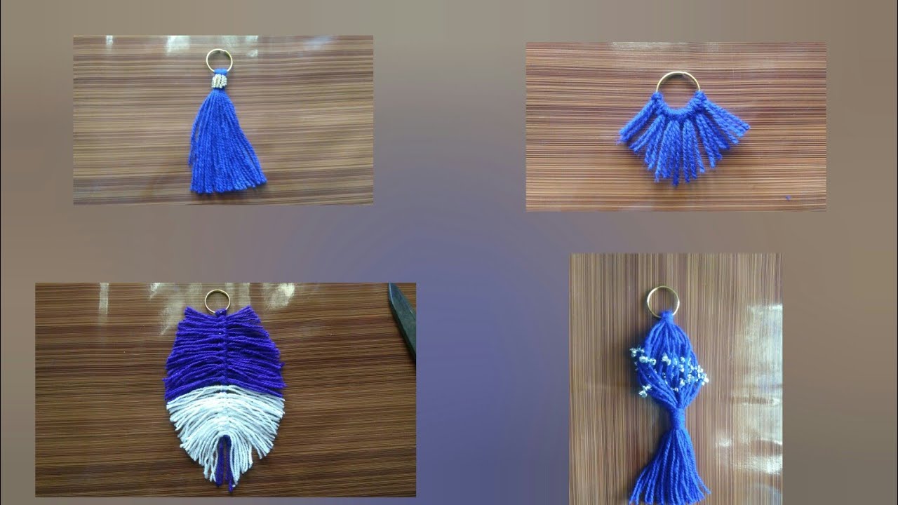 Diy woolen keychain/ How to make woolen keychain - YouTube