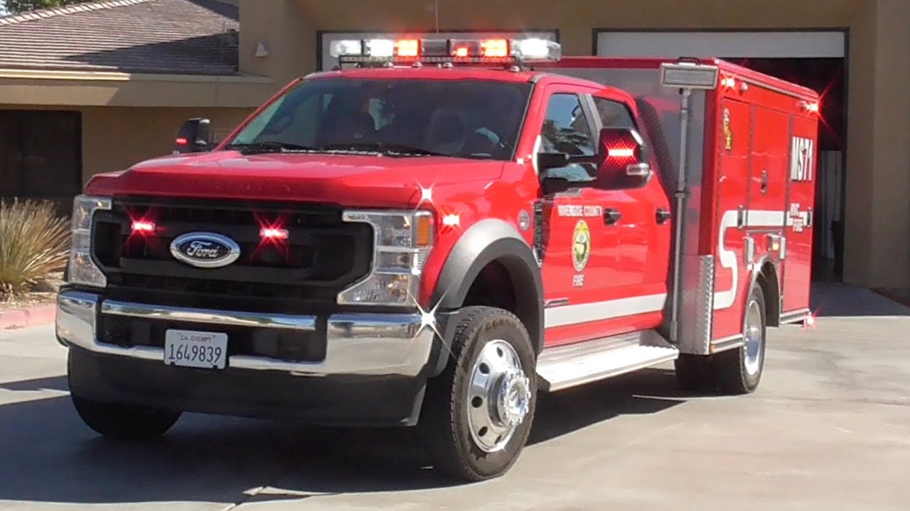 CALFire Riverside Co. FD Medic Squad 71 Responding - YouTube