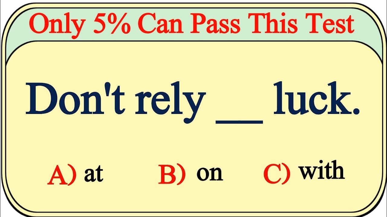 Mixed Grammar Test: Only 5% Can Pass This Test - YouTube