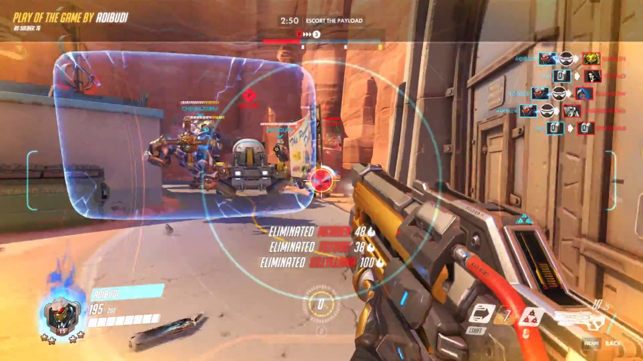 Soldier 76 Ultimate 6 kill Overwatch QP - YouTube