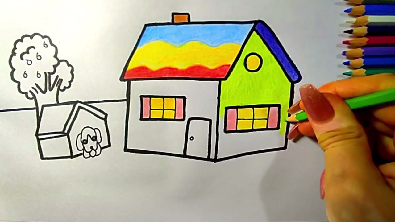 Simple Steps: Draw Your Dream Home for Kids🤩😍🥰 - YouTube