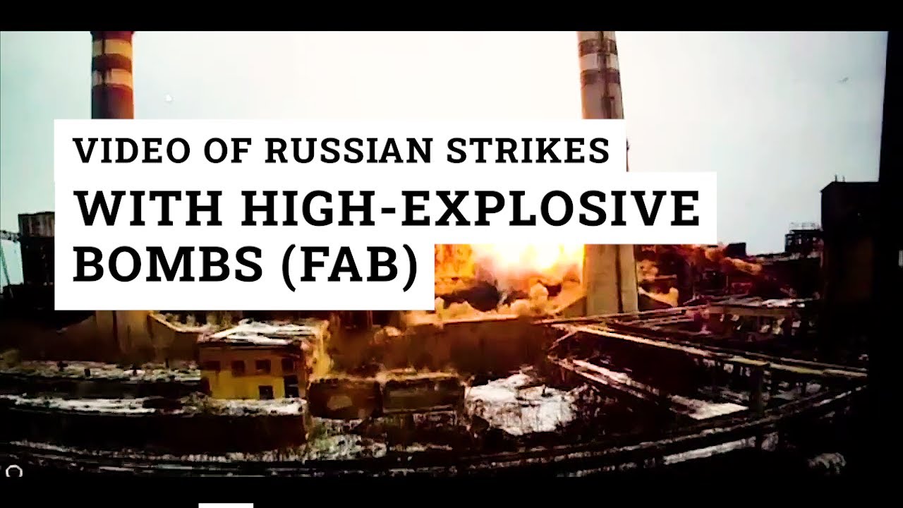 Russian strikes with high-explosive bombs (FAB) - YouTube