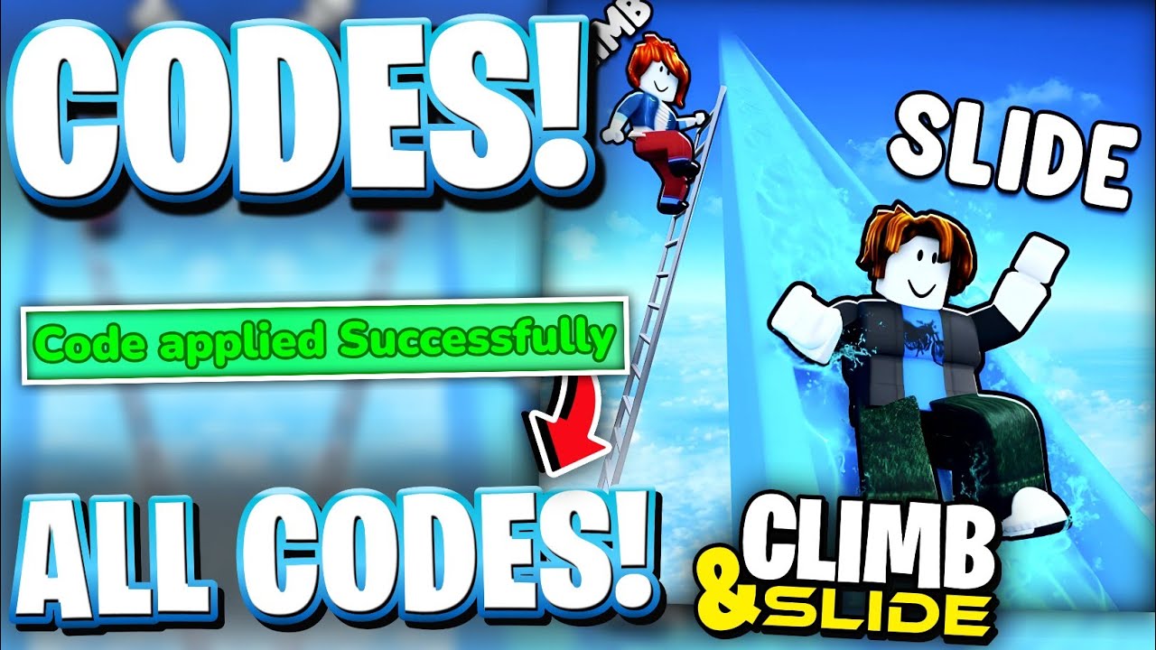 🌊 CLIMB AND SLIDE ALL WORKING CODES! ROBLOX CLIMB AND SLIDE CODES - YouTube